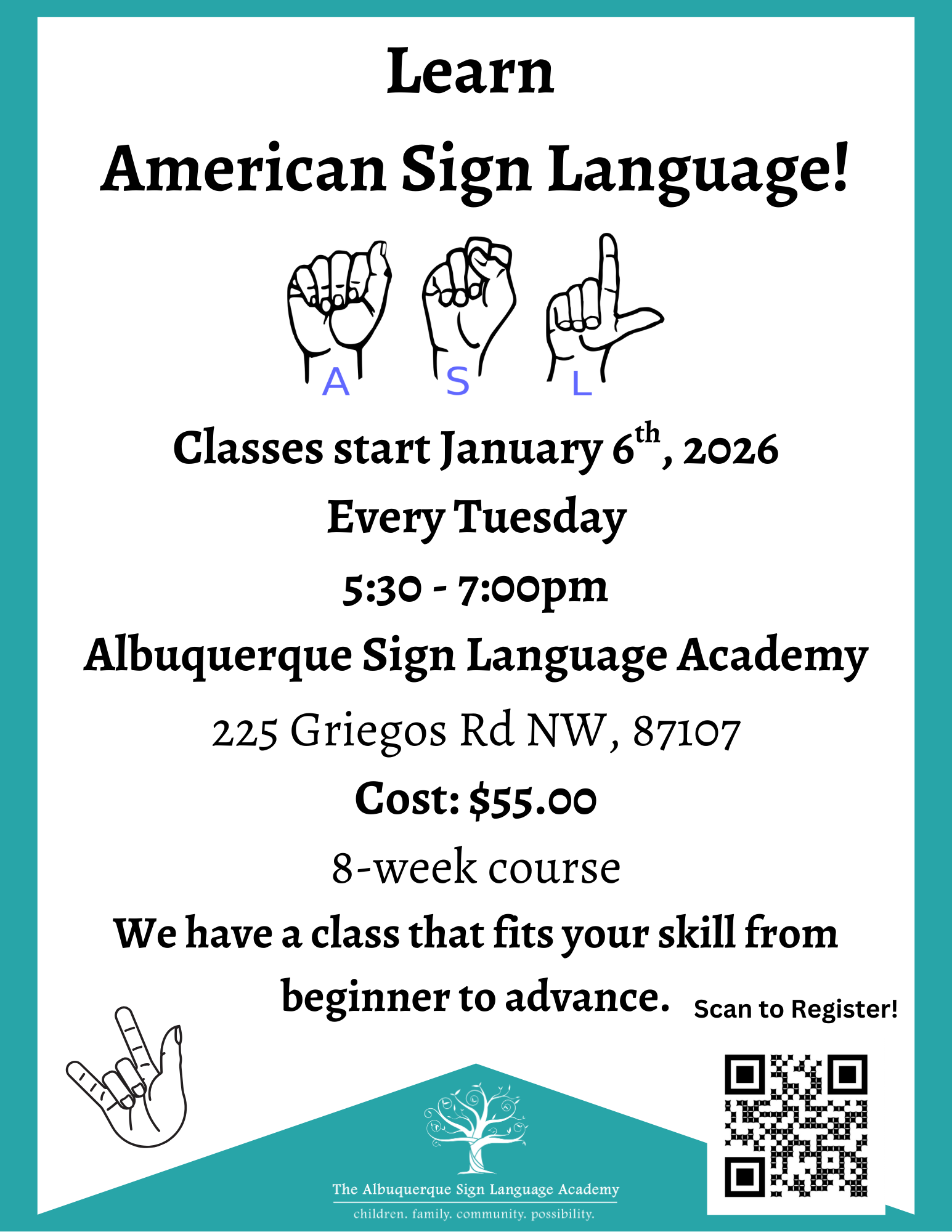 ASL Classes Start! - The ASL Academy